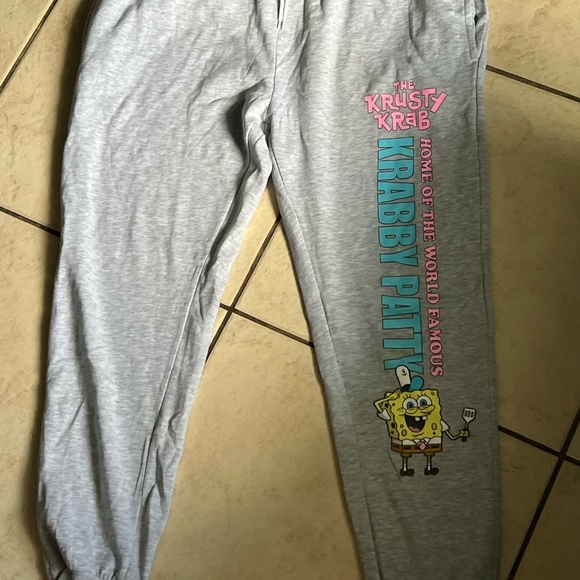 Pants & Jumpsuits | Spongebob Squarepants Gray Sweatpants | Poshmark